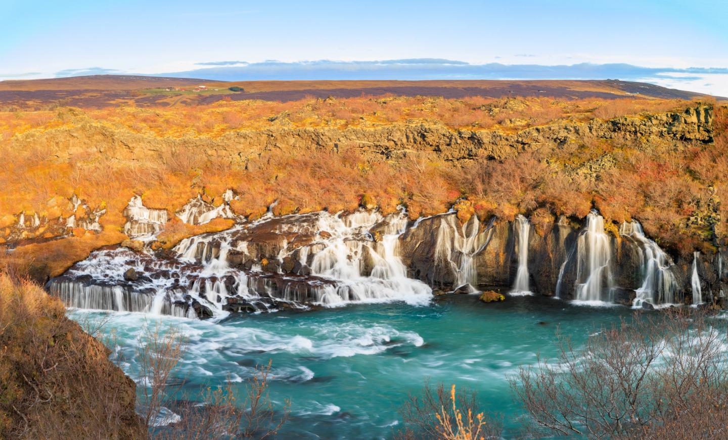 Discovering Hraunfossar Waterfall: The Lava Falls