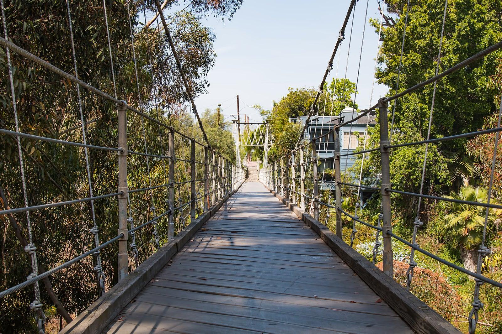 Spruce Street Suspension Bridge in San Diego