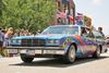 A colorful art car.