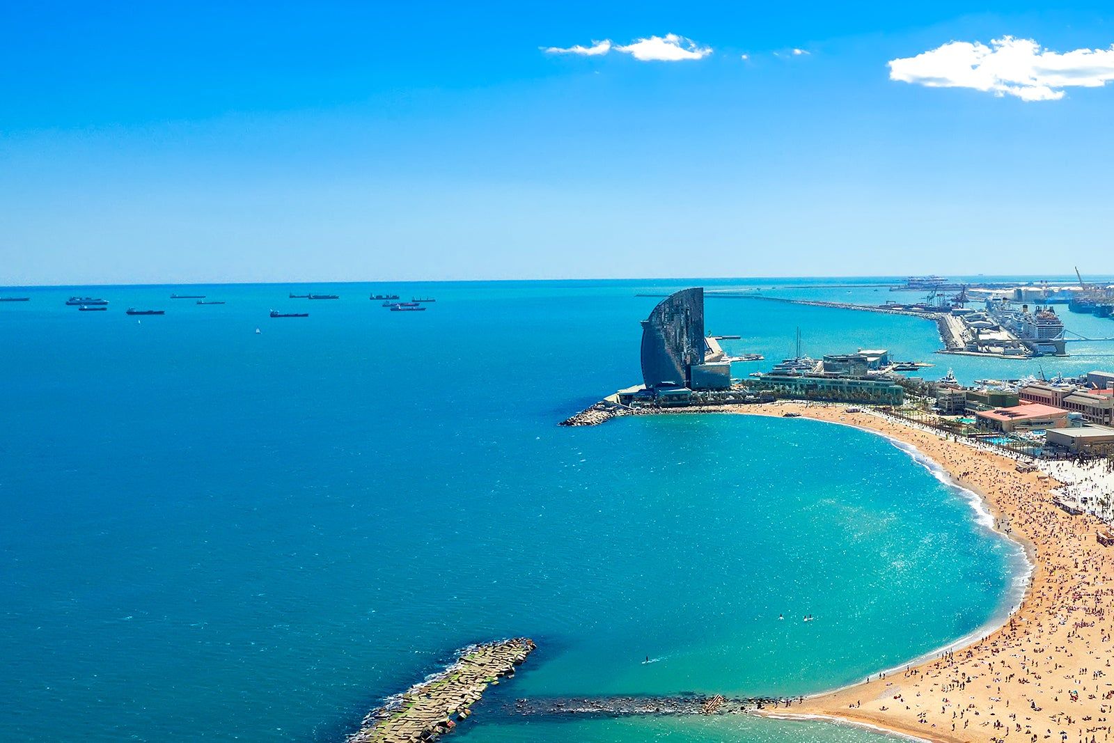 Sant Sebastià Beach in Barcelona
