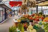 Fruits and vegetables at a traditional and local food market in Poland.