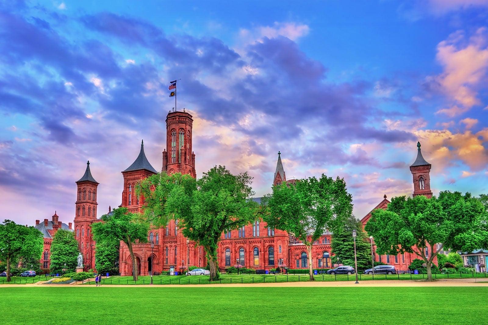 The administration building of the Smithsonian institution.