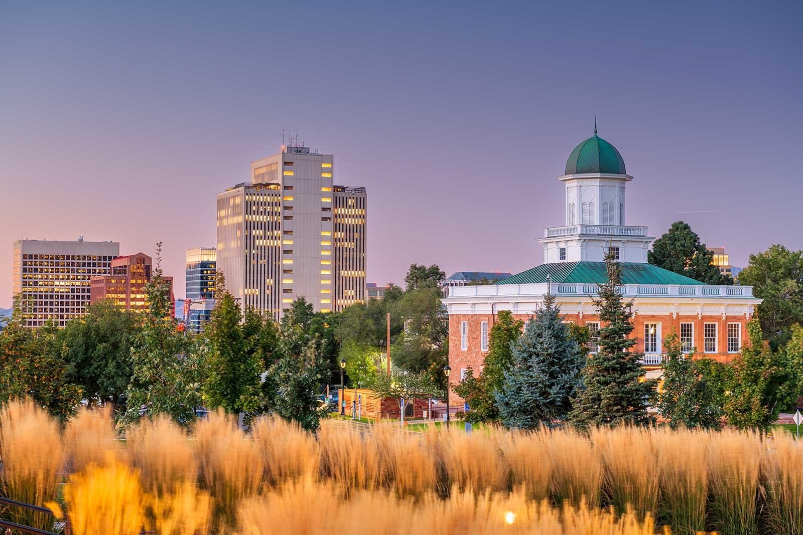 Buildings in Salt Lake City.