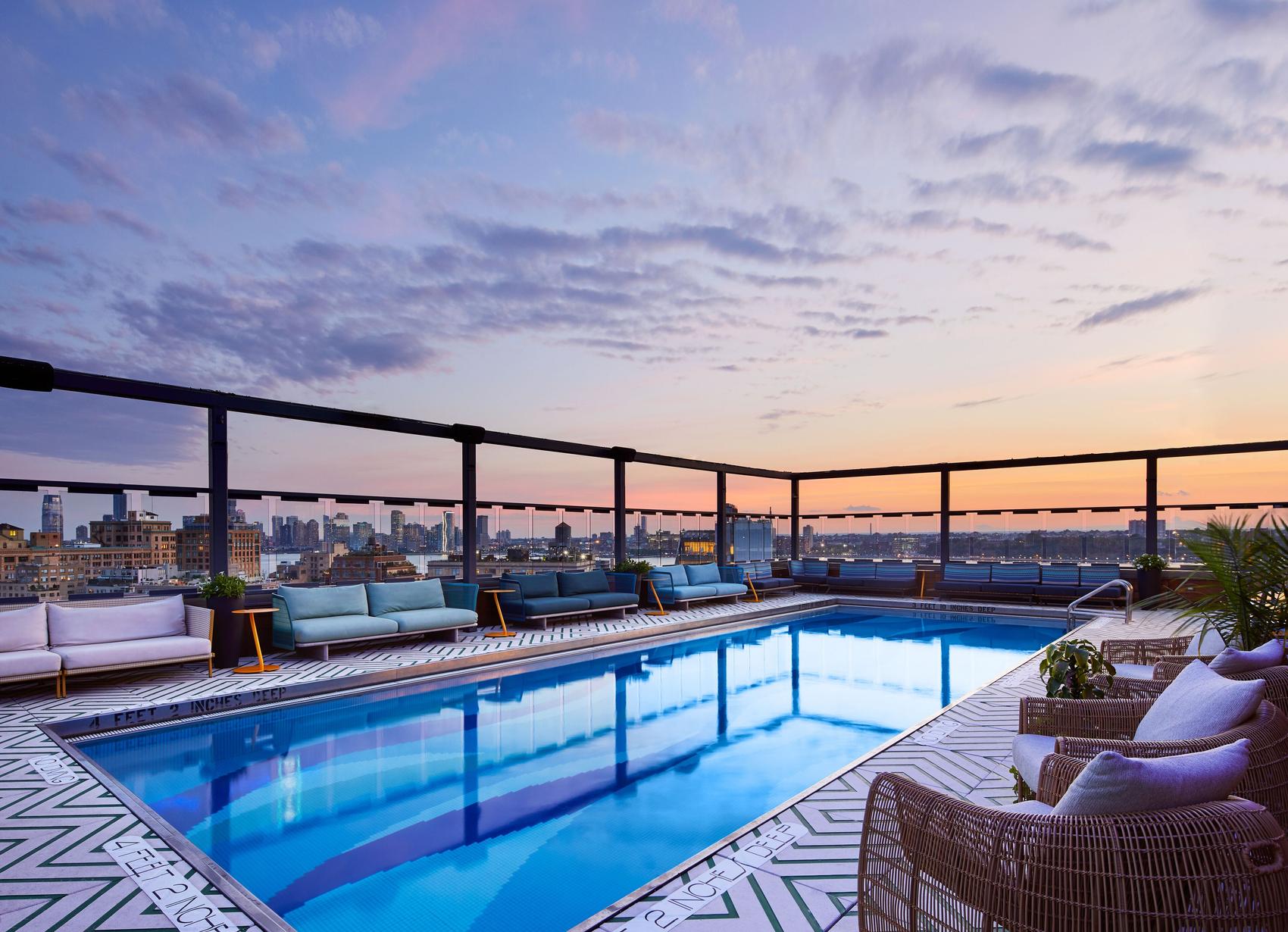 Best hotels with rooftop pools in New York