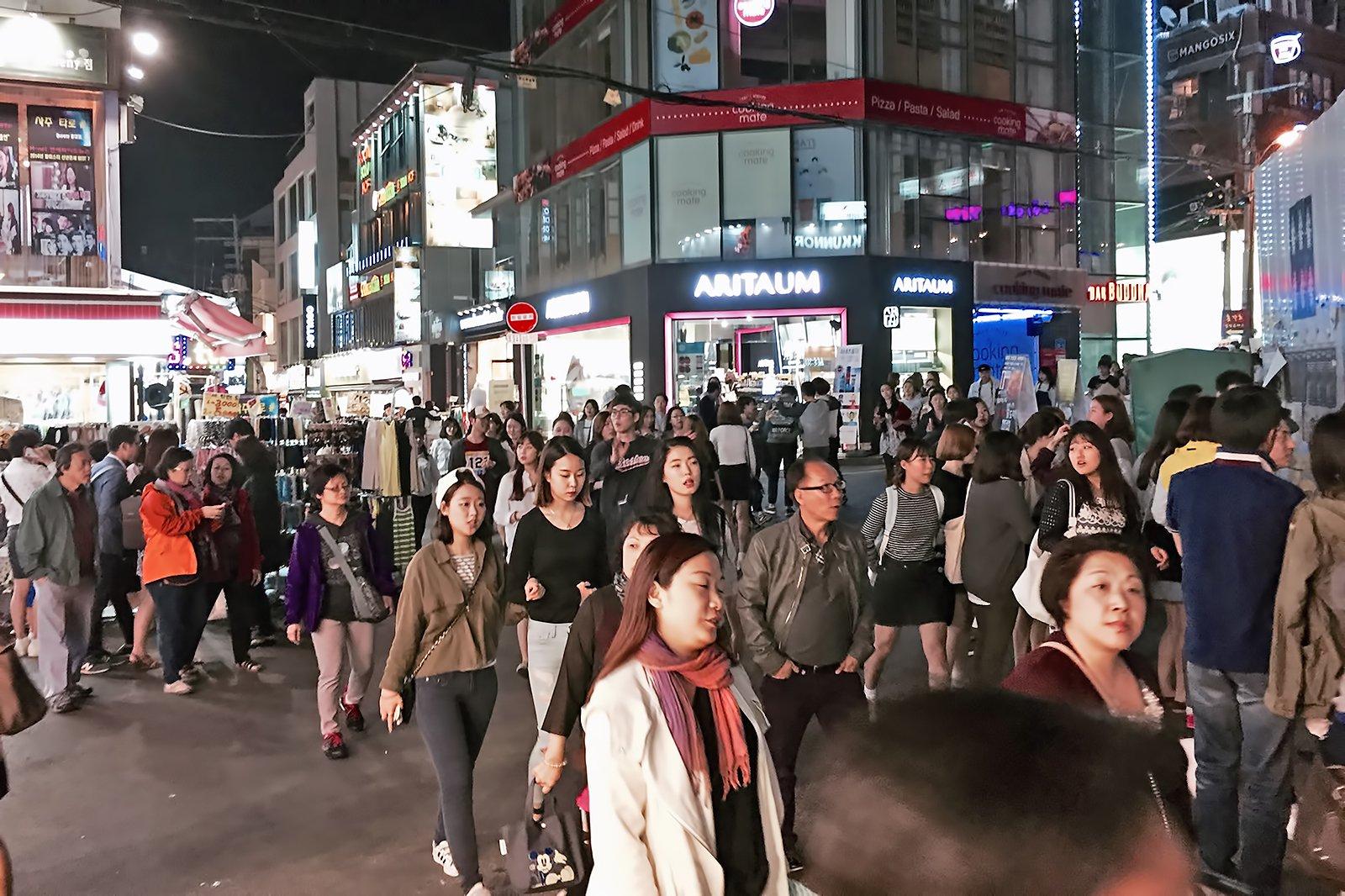 Hongdae District in Seoul