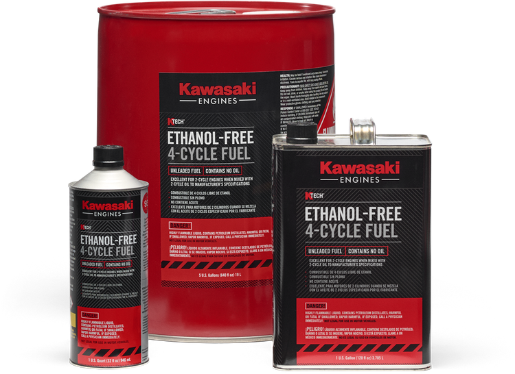 Kawasaki KTECH™ Ethanol-Free 4-Cycle Fuel | Kawasaki Engines USA