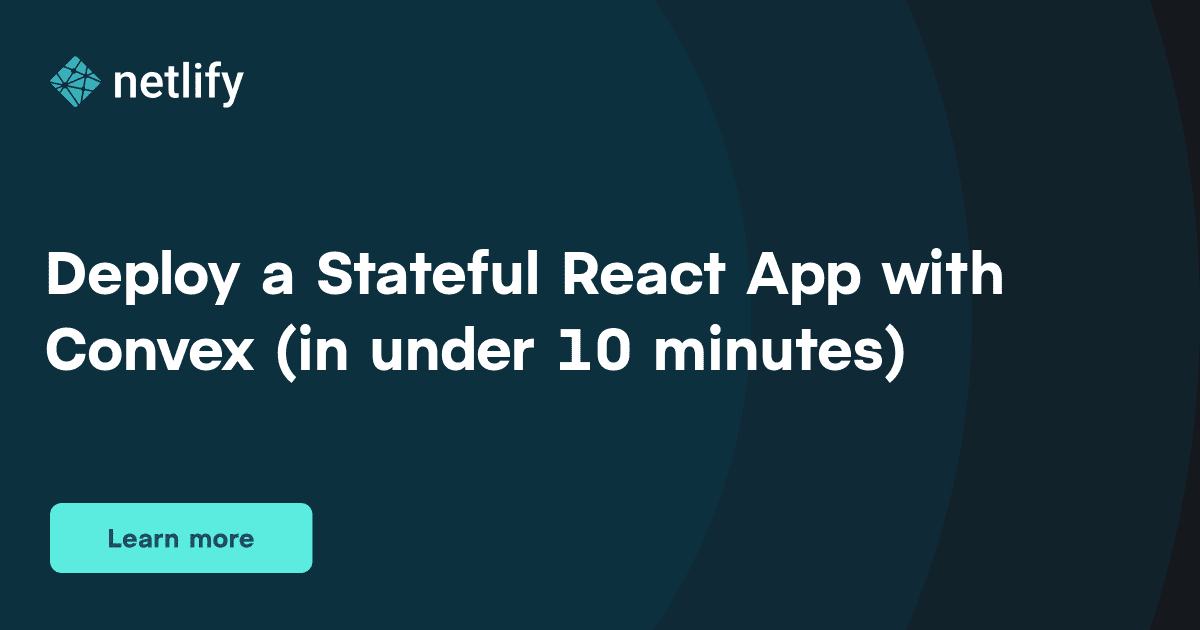 Deploy a Stateful React App with Convex