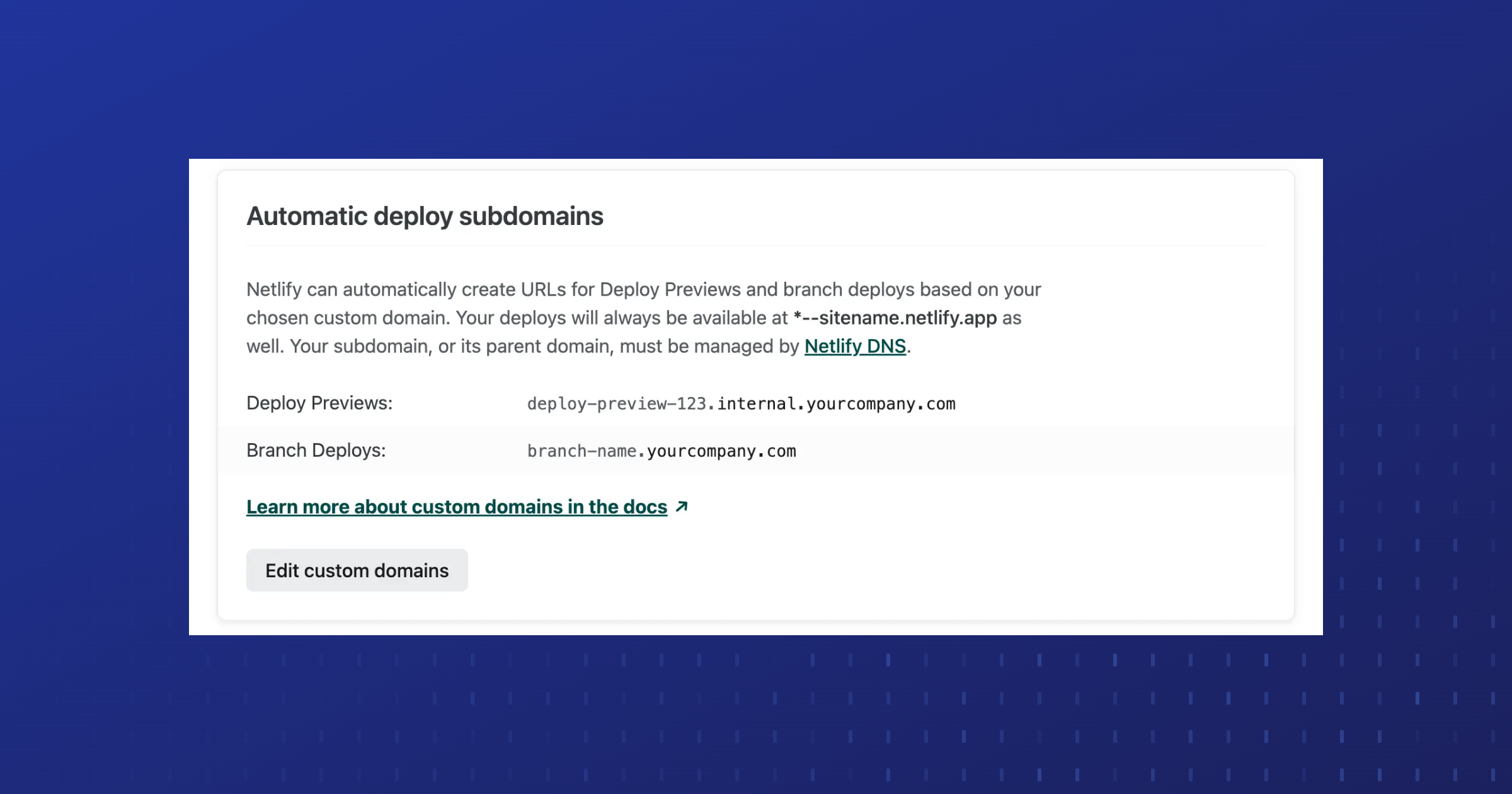 Now generally available: Automatic deploy subdomains | Netlify blog Now generally available: Automatic deploy subdomains | Netlify blog