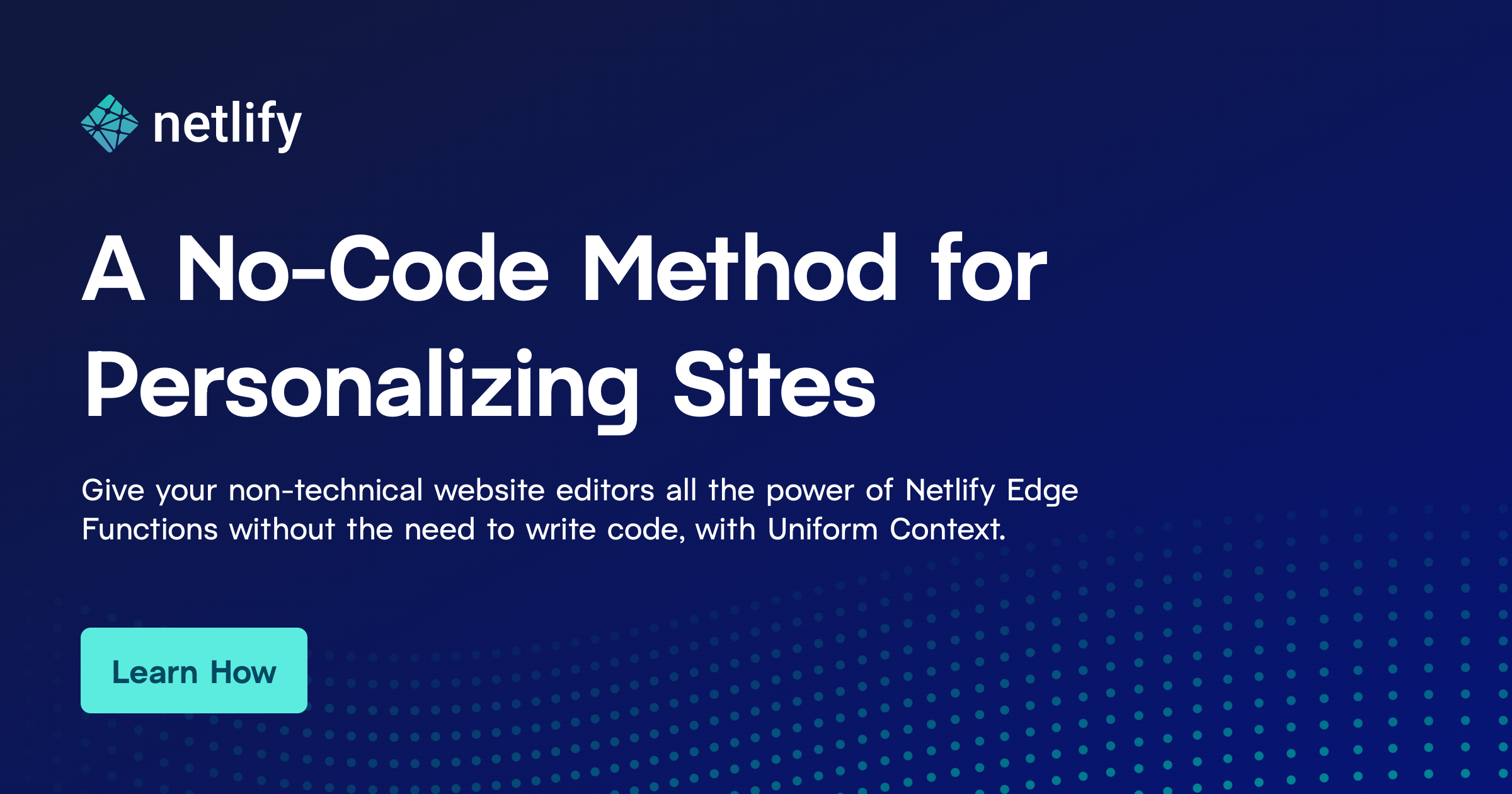 A Low/No-code Way to Personalize Your Jamstack Site
