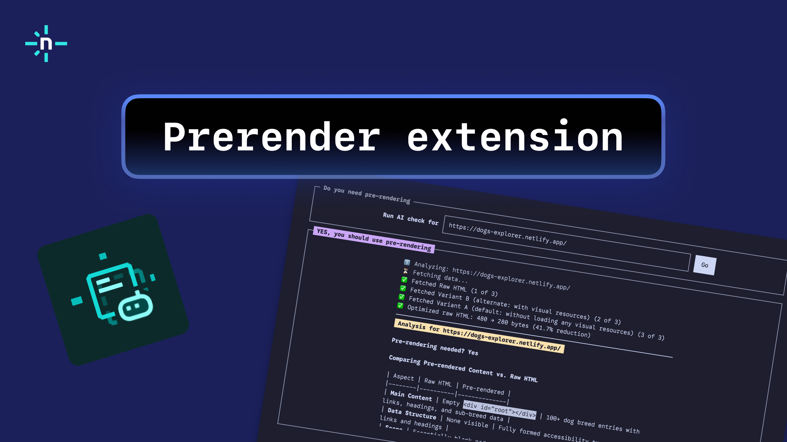 Prerendering for AI crawlers and modern SPAs on Netlify
