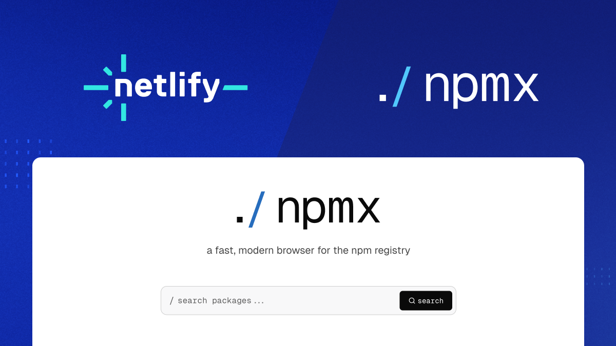 Netlify is sponsoring npmx