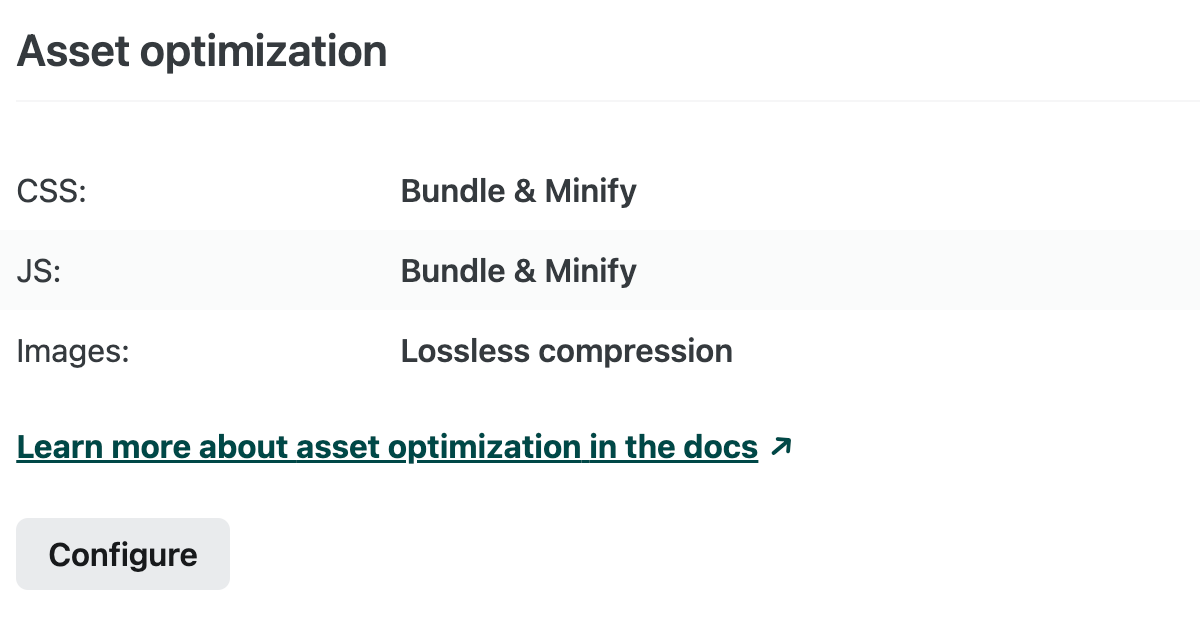 Deprecation of Post-processing Asset Optimization Feature Deprecation of Post-processing Asset Optimization Feature
