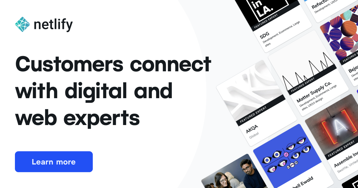 Introducing the New Netlify Experts Directory