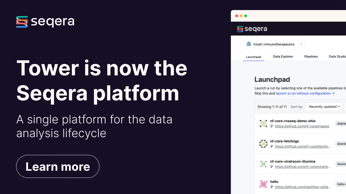 Introducing the Seqera Platform - one platform for the data analysis ...