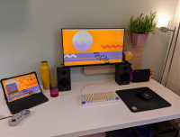 College Student's Colorful Study Setup | Remote Setups