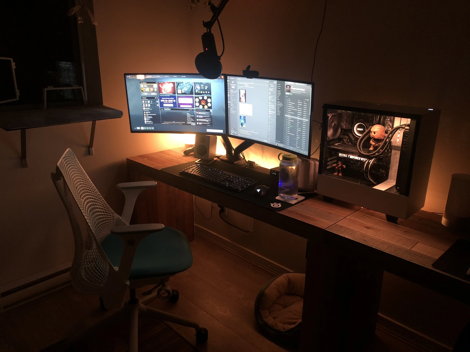 Cozy Natural Wood Desk Setup | Remote Setups