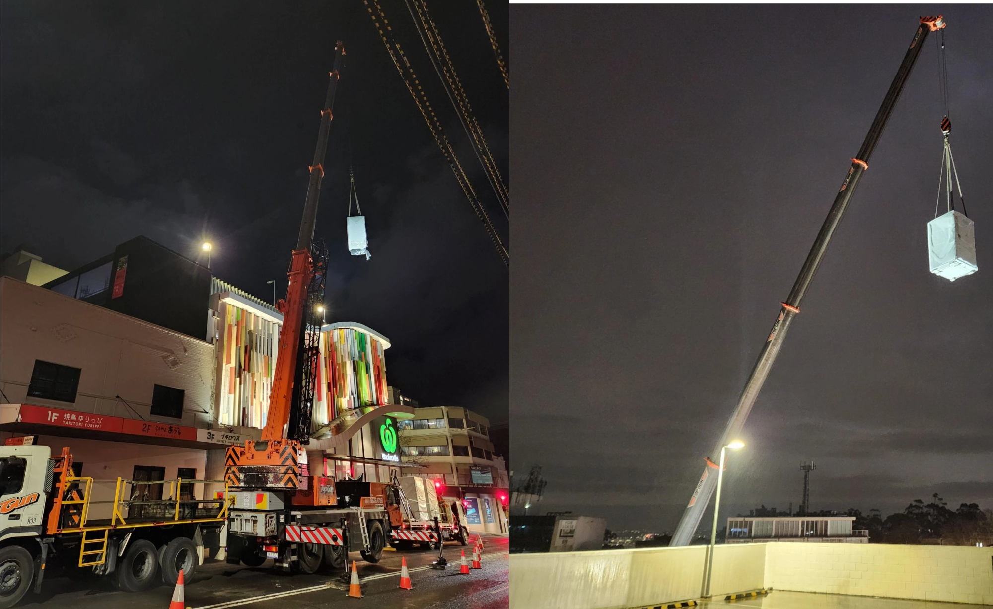 NRMA EV Charging Team Overnight Crane 9 Tonne Battery To Enable Crows ...