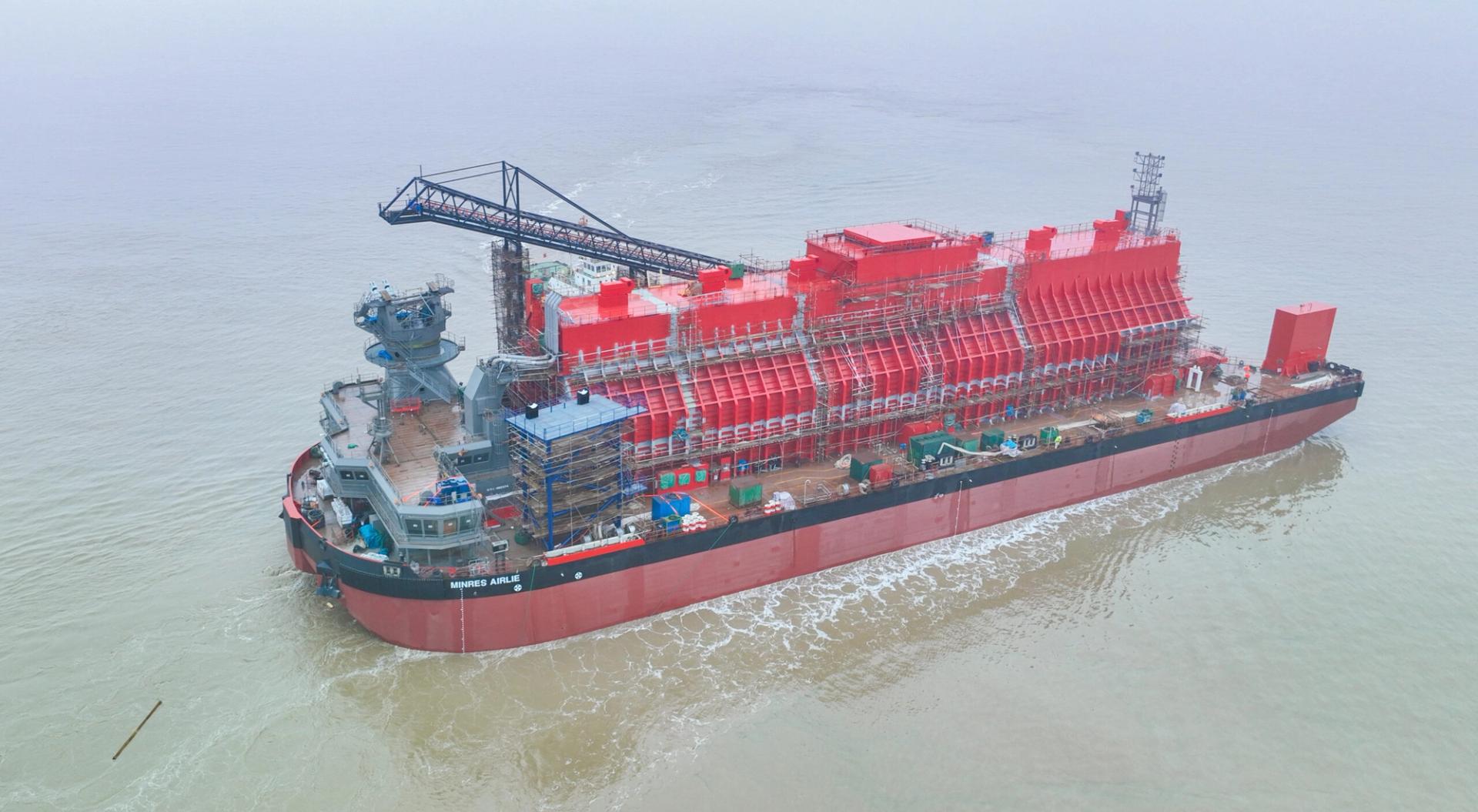 Onslow Iron's first transhipper launched | Iron Ore | Mineral Resources