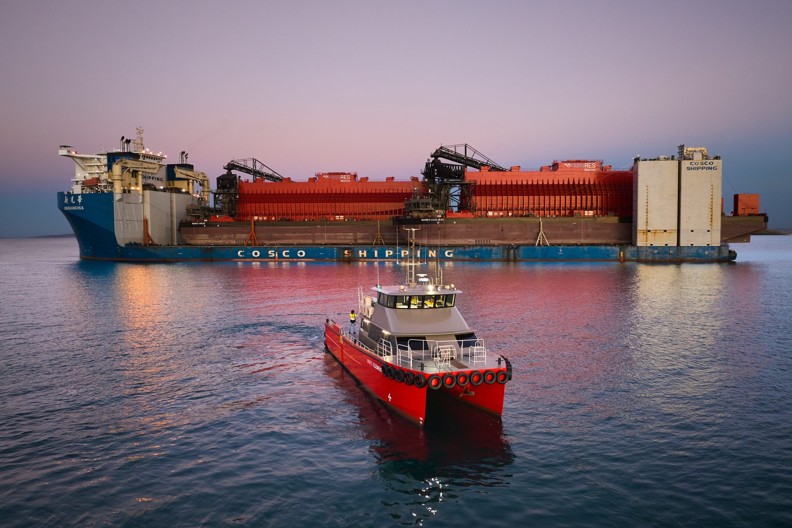 First Onslow Iron transhippers arrive in WA | Iron Ore | Mineral Resources