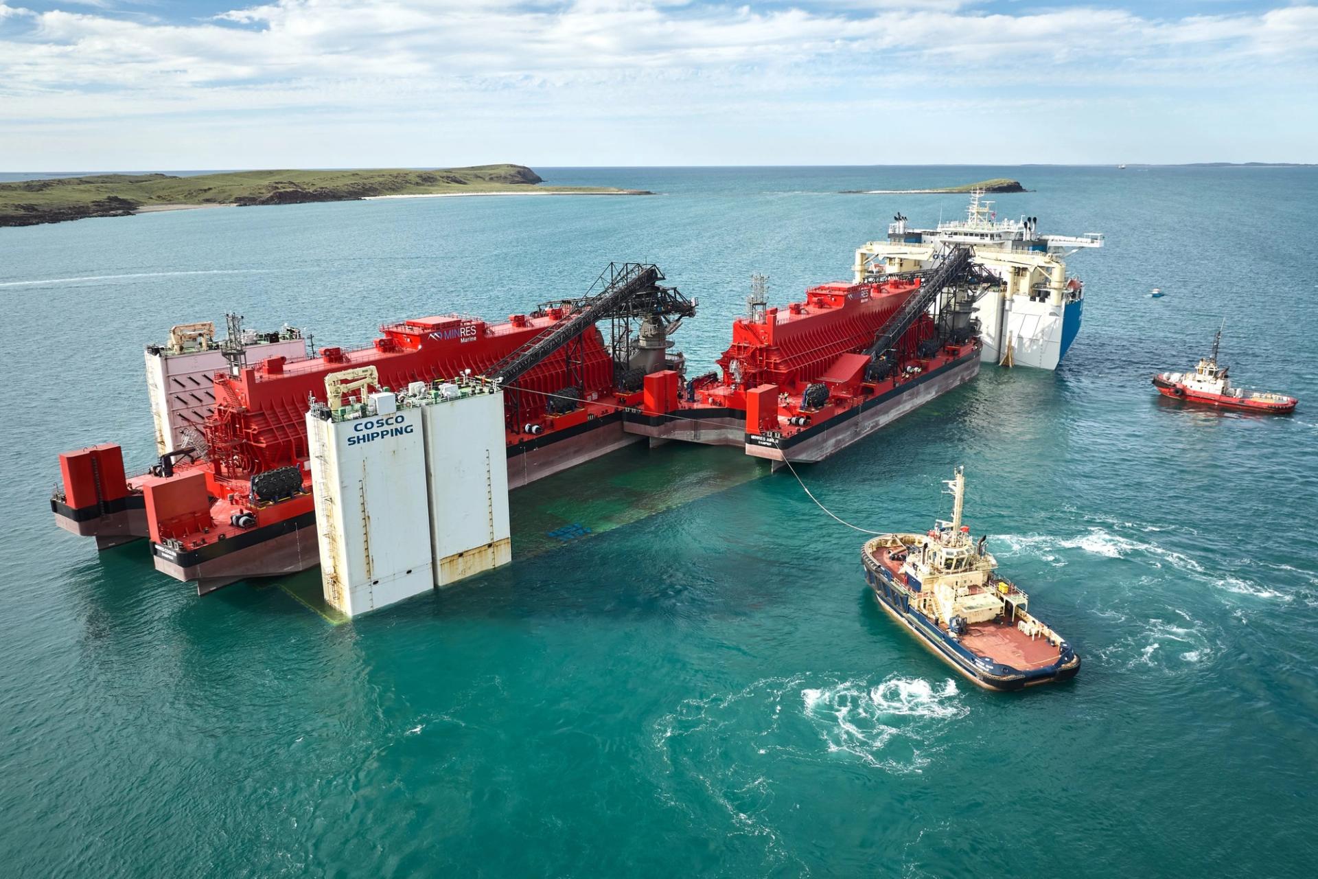 First Onslow Iron transhippers arrive in WA | Iron Ore | Mineral Resources