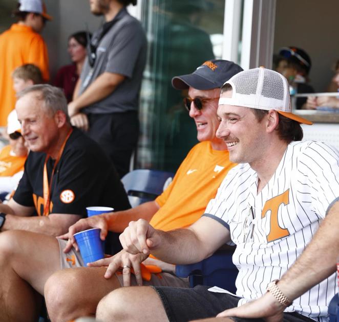 Morgan Wallen and Peyton Manning Cheer On the Tennessee Volunteers to Men's College World Series ...