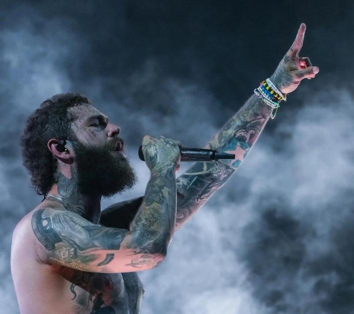 Post Malone and Jelly Roll's 2025 Oracle Park Show in San Francisco ...