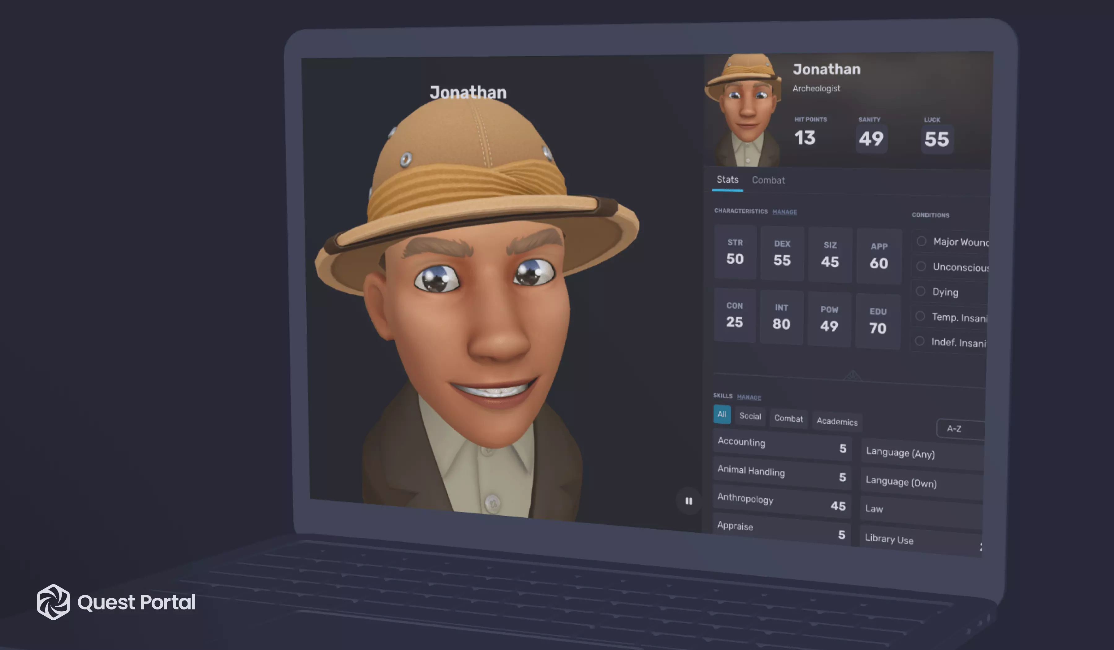 Investigator Sheets – Quest Portal