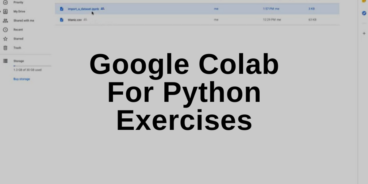 Google Colab For Python Exercises, No Technical Setup Required ...