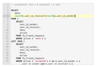 Facebook Data Science Interview Question and Solution in SQL - Friend ...