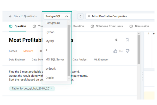 HackerRank for Data Science - StrataScratch