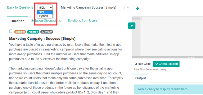 HackerRank for Data Science - StrataScratch