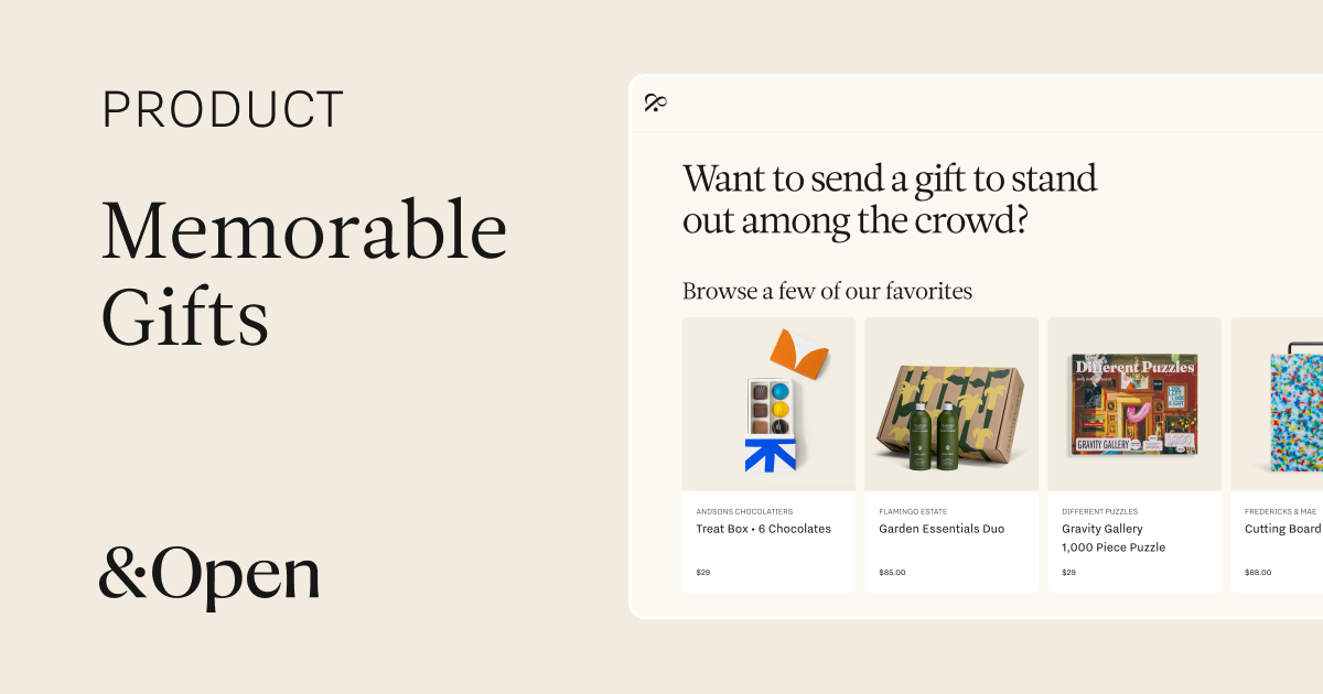 Corporate Gifts | &Open