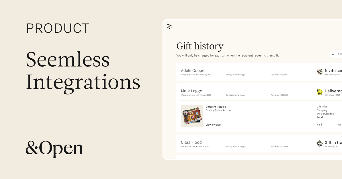 Product — Integrations | &Open
