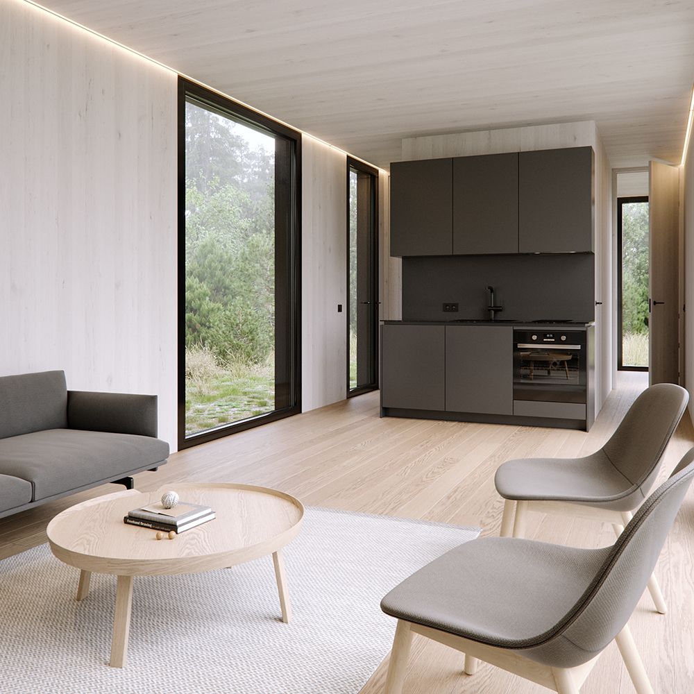 Prefab homes for minimalist tastes: Manta North provides everything ...