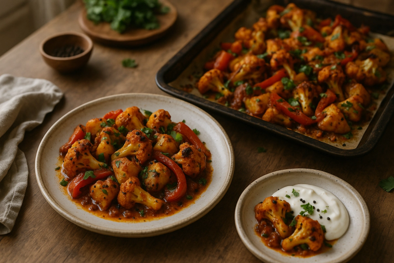 Sheet Pan Vegetable Roast with Indian Tadka