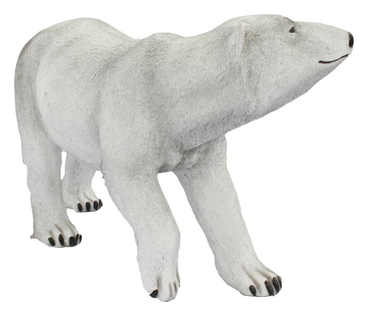 Life-Size Resin Polar Bear Figure, Walking