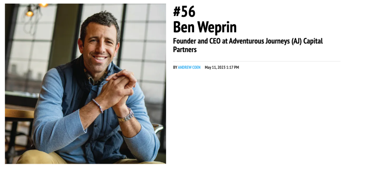 Commercial Observer Power 100: Ben Weprin, #56 | News | AJ Capital Partners