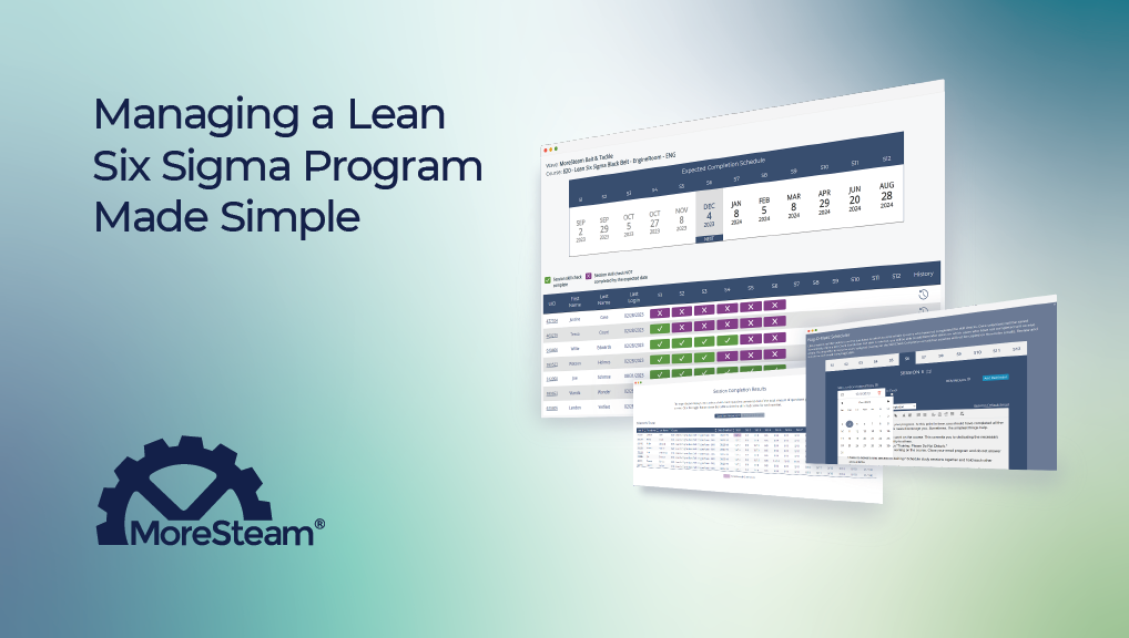 Manage Lean Six Sigma Training - MoreSteam Admin Tool | MoreSteam