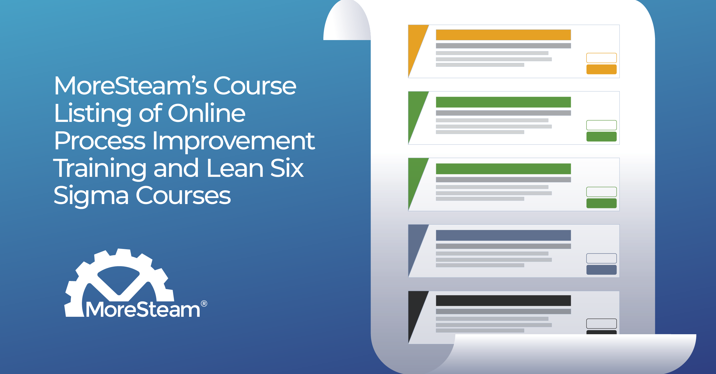 Lean Six Sigma Course Catalog - Training Options | MoreSteam