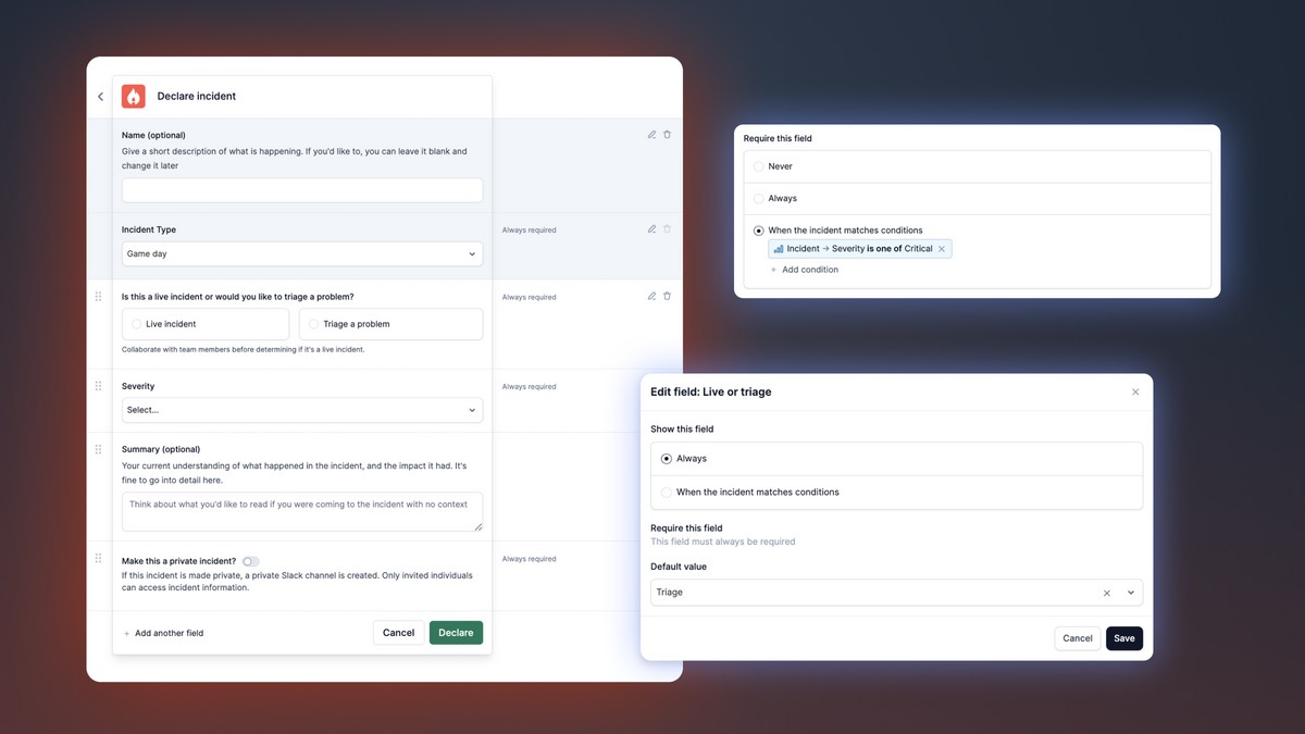 Configurable forms | Changelog | incident.io