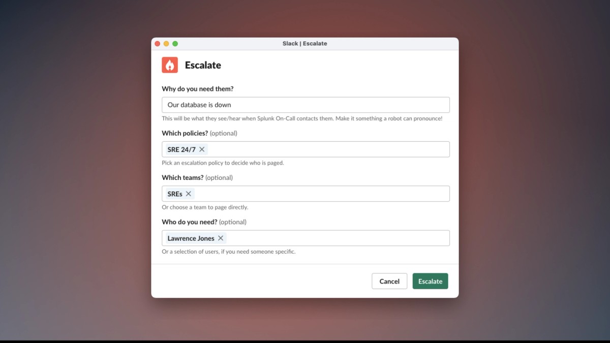 Escalating with Splunk On-Call | Changelog | incident.io
