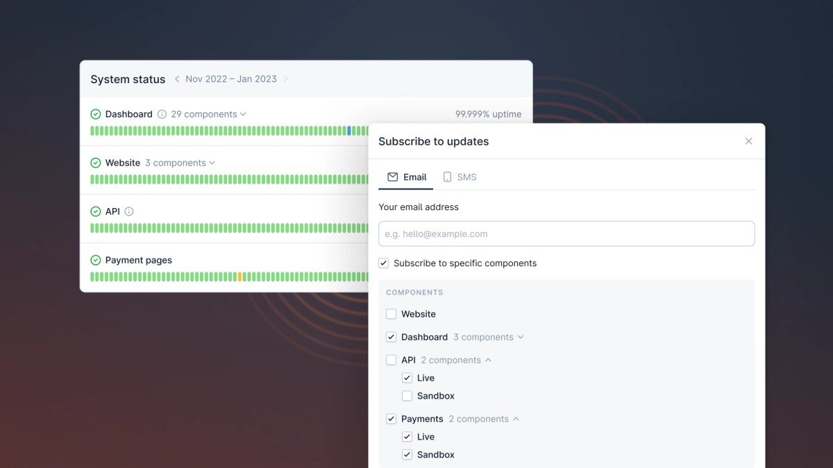 Component subscriptions for Status Pages | Changelog | incident.io