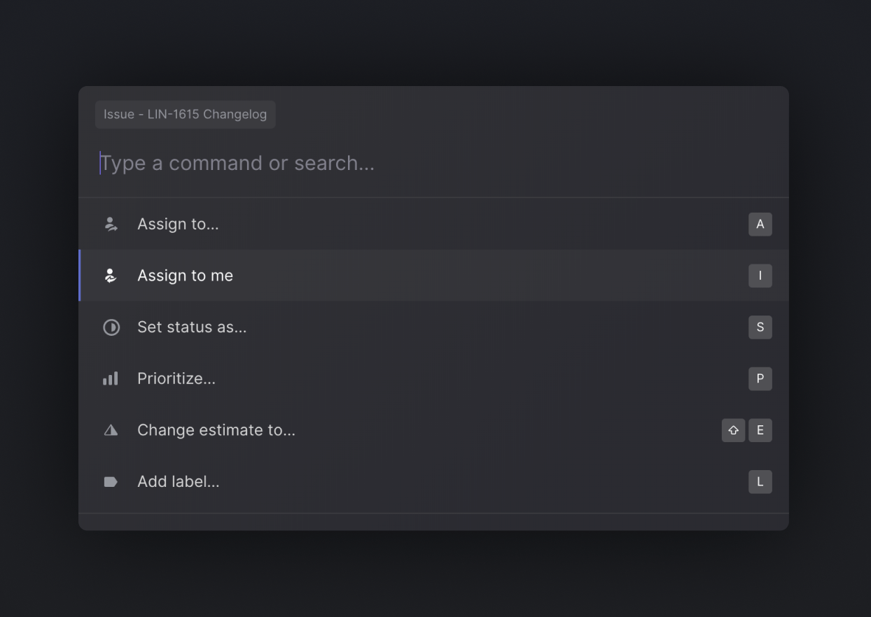 New command menu – Changelog