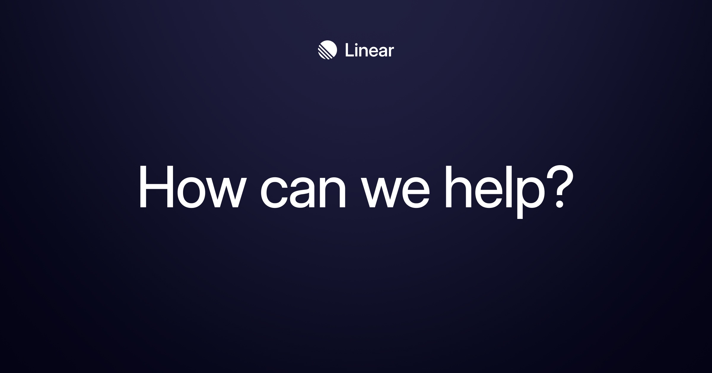 Contact us – Linear