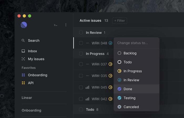 Contextual command menu