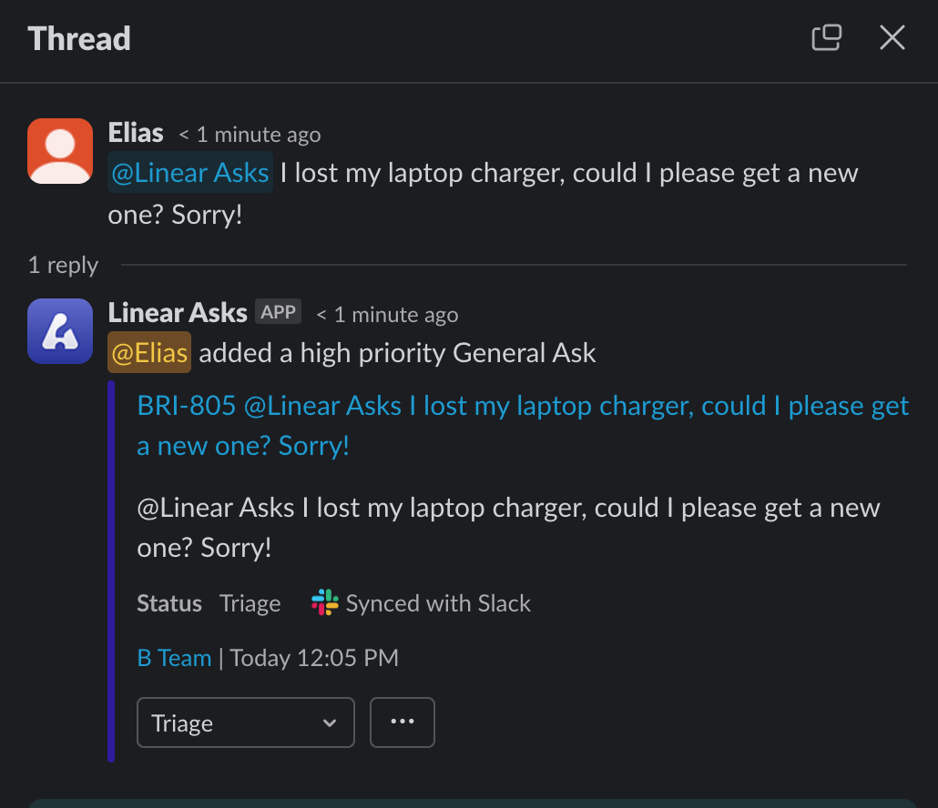 Asks – Linear Docs