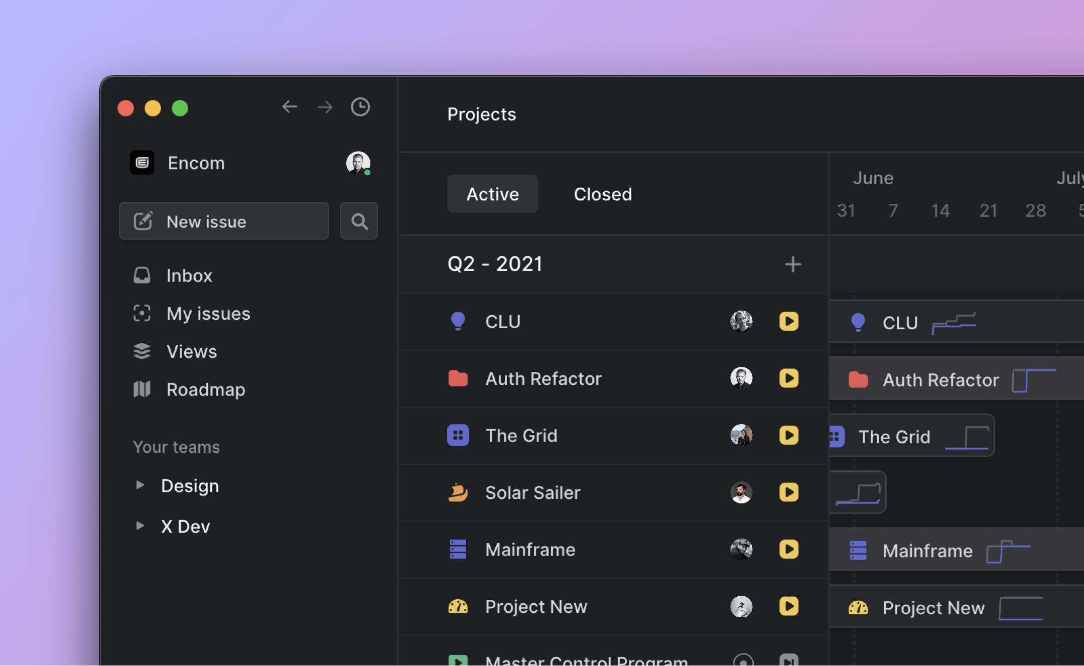 Projects - Linear Guide