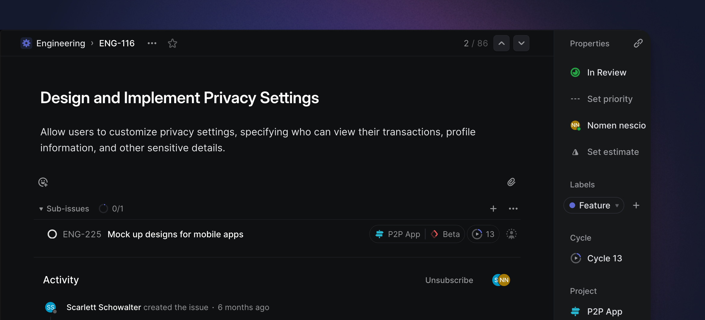 Parent and Sub-Issues – Linear Docs