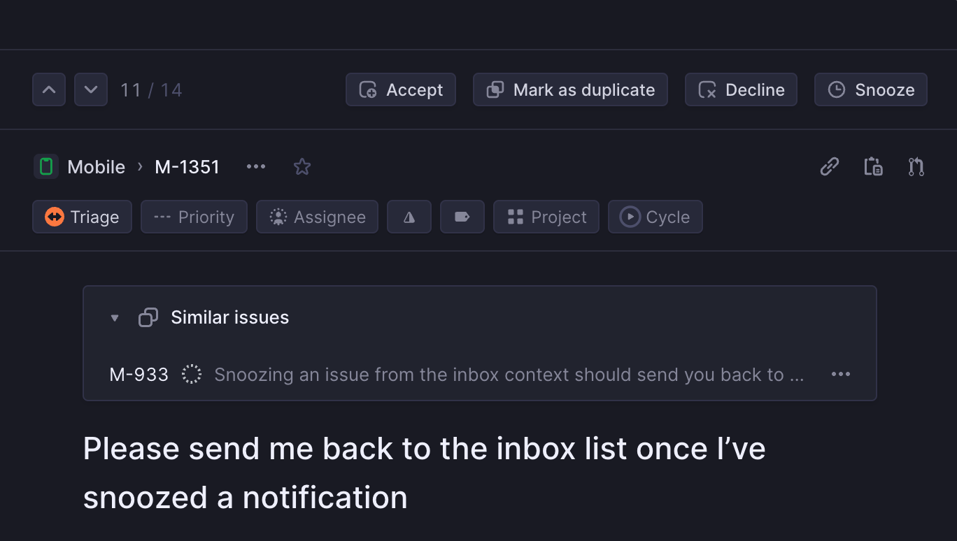 Triage – Linear Docs