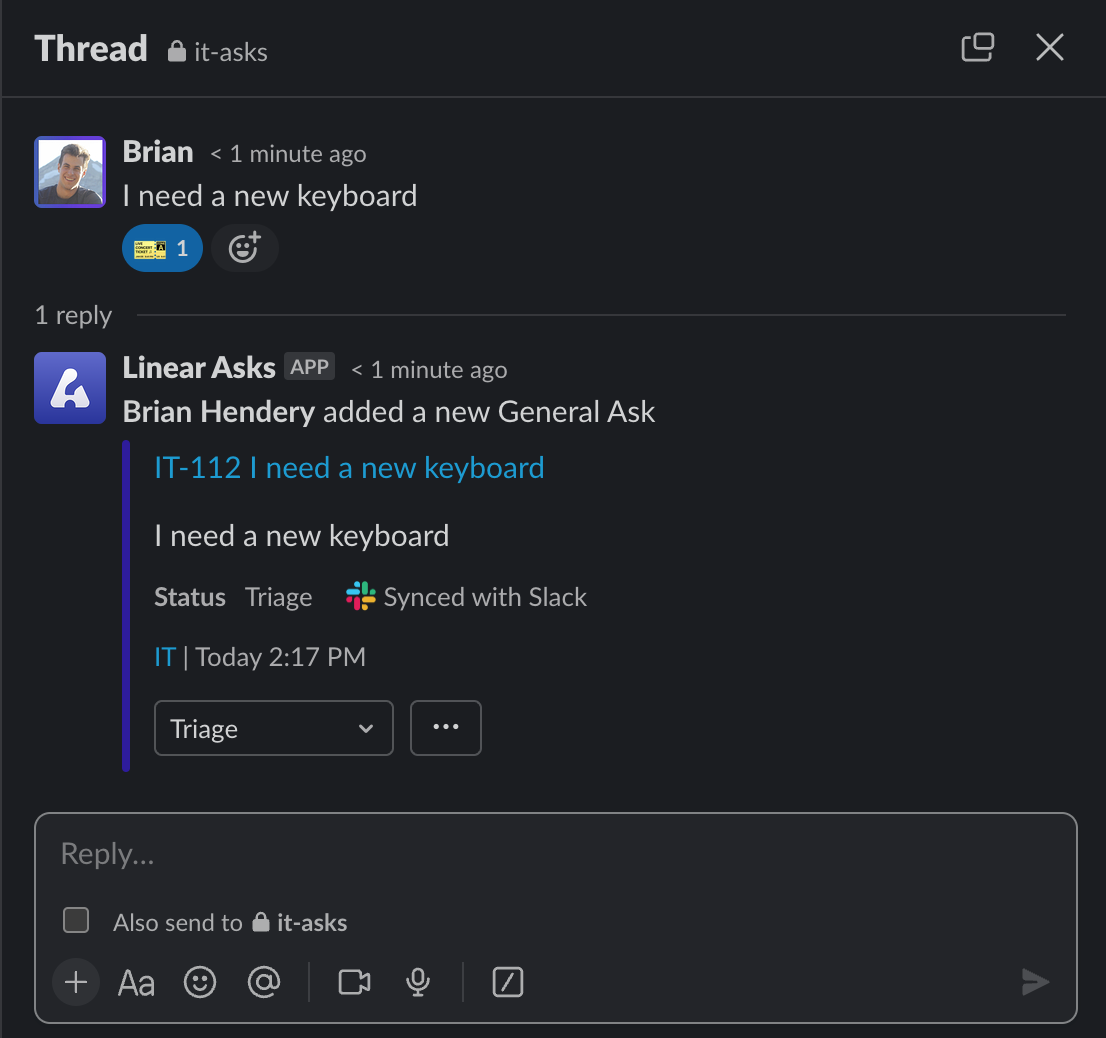 Asks – Linear Docs